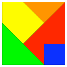 A tangram is a puzzle made up of seven shapes that can be arranged to ...