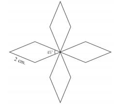 Draw a rhombus of diagonals 55 centimetres and3 centimetres in your ...