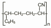 The copolymer formed by addition polymerization of styrene and ...