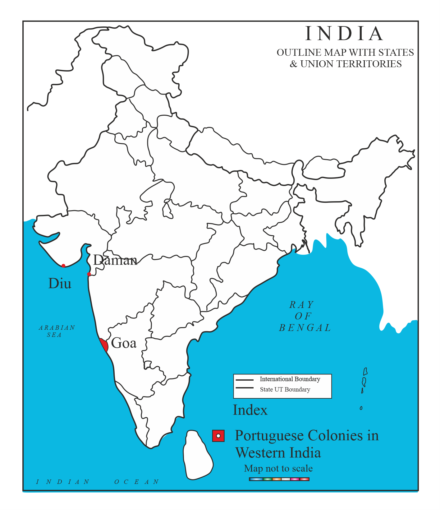 Outline Political Map Of India - Infoupdate.org