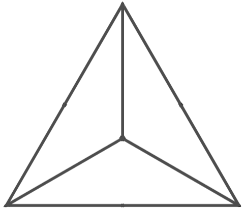 One Third Of A Triangle One Third Fraction Circle Vector Stock Vector