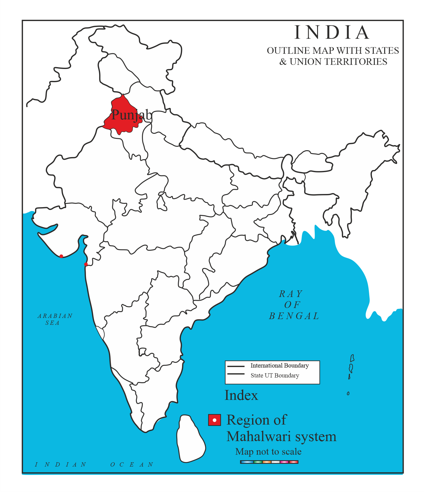 Outline Political Map Of India Mark And Label - Infoupdate.org