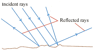 What are regular and diffused reflections Draw a diagram to show that ...