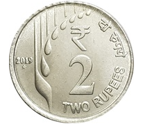 Identify2 rupees coin among the given coins